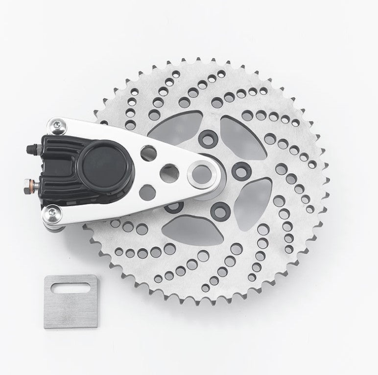 CHOPPER SPROCKET BRAKE KIT WITH POLISH CALIPER SPROTOR – CUSTOM HARLEY ...