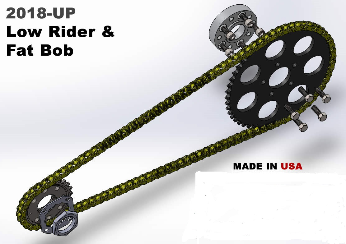 Softail Fat Bob & Low Rider Chain Conversion Kit, 2018-UP M-8 USA MADE ...