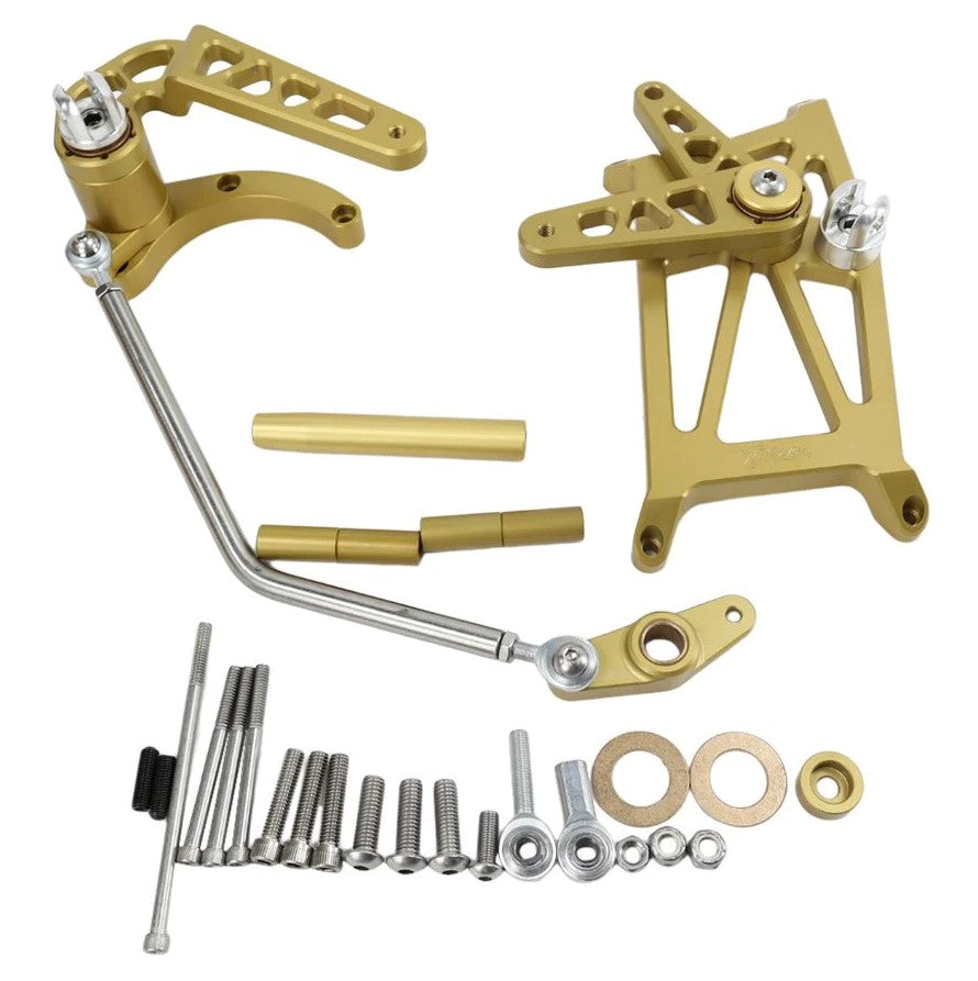 TCB Pro Series Mid Controls fits 2018-newer M8 Softail/ BLACK / GOLD O ...