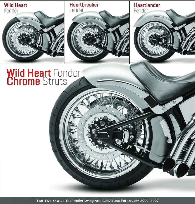 TWO-FIVE-O WIDE TIRE FENDER SWING ARM CONVERSION FOR DEUCE® 2000-2007 ...