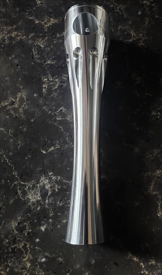 Motorcycle Risers 8 Inch tall for 1 Inch Bars / Kens Factory High Poli ...