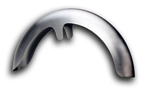 DEUCE Wrap fender for Harley Deuce fork legs, accommodating a 21″ tire ...