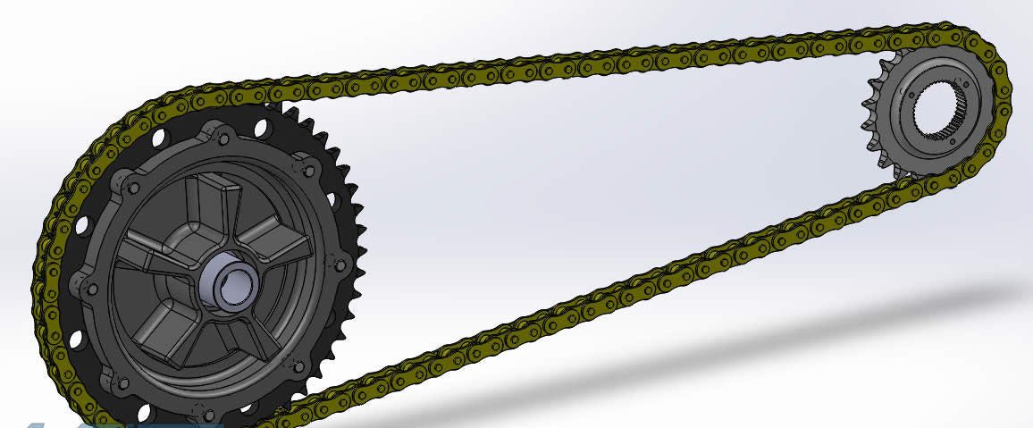 Universal Offset Chain Conversion Kit- Softail, Ridgid, Custom- 5 Spee ...